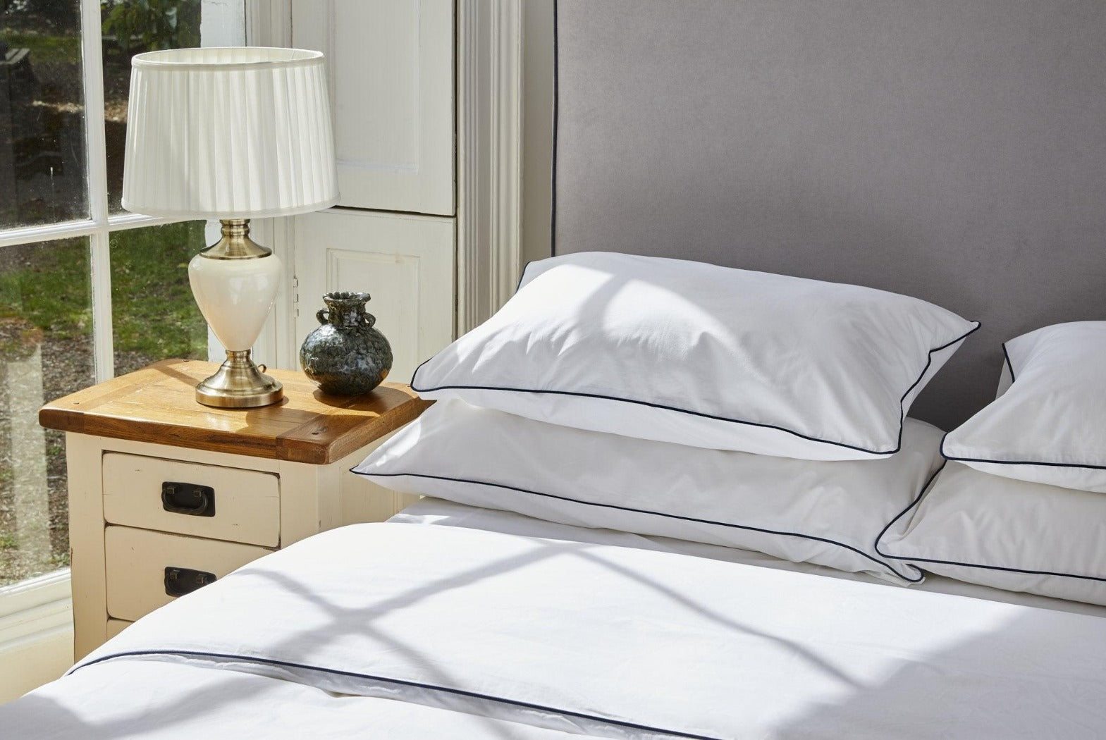 Piping Duvet Set | Luxury Organic Piped Duvet Cover | Sleep Organic